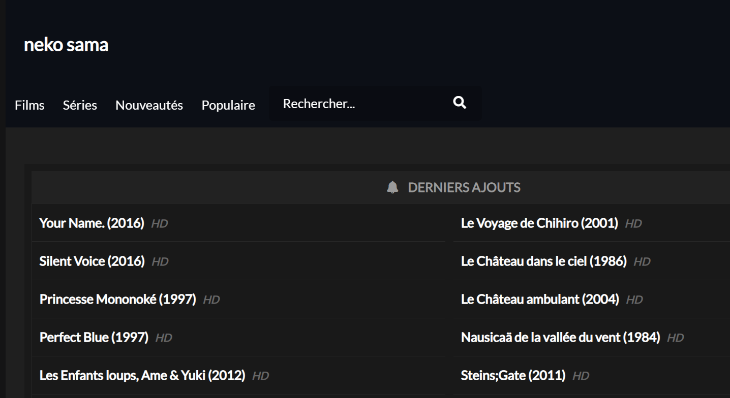 Neko Sama : le site de streaming pour les fans d'anime